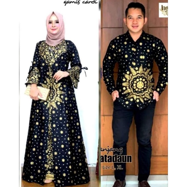 Baju BATIK COUPLE MODERN Sogan BATIK COUPLE GAMIS BATIK Sogan COUPLE ...