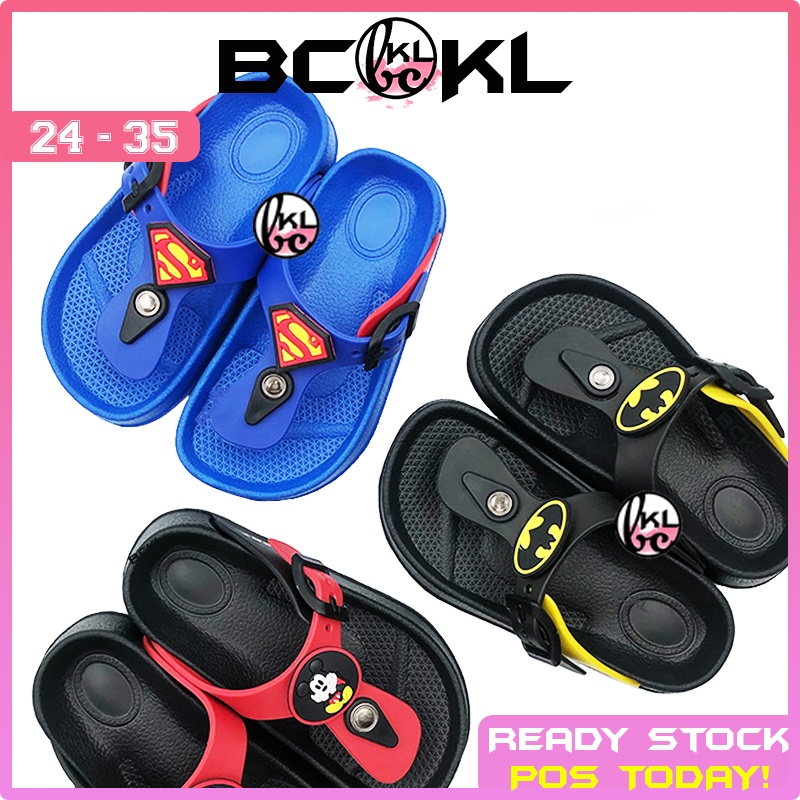 BCKL 】Boy's Summer Cartoon Kids Slippers | Super Hero Shoes Sandals ...