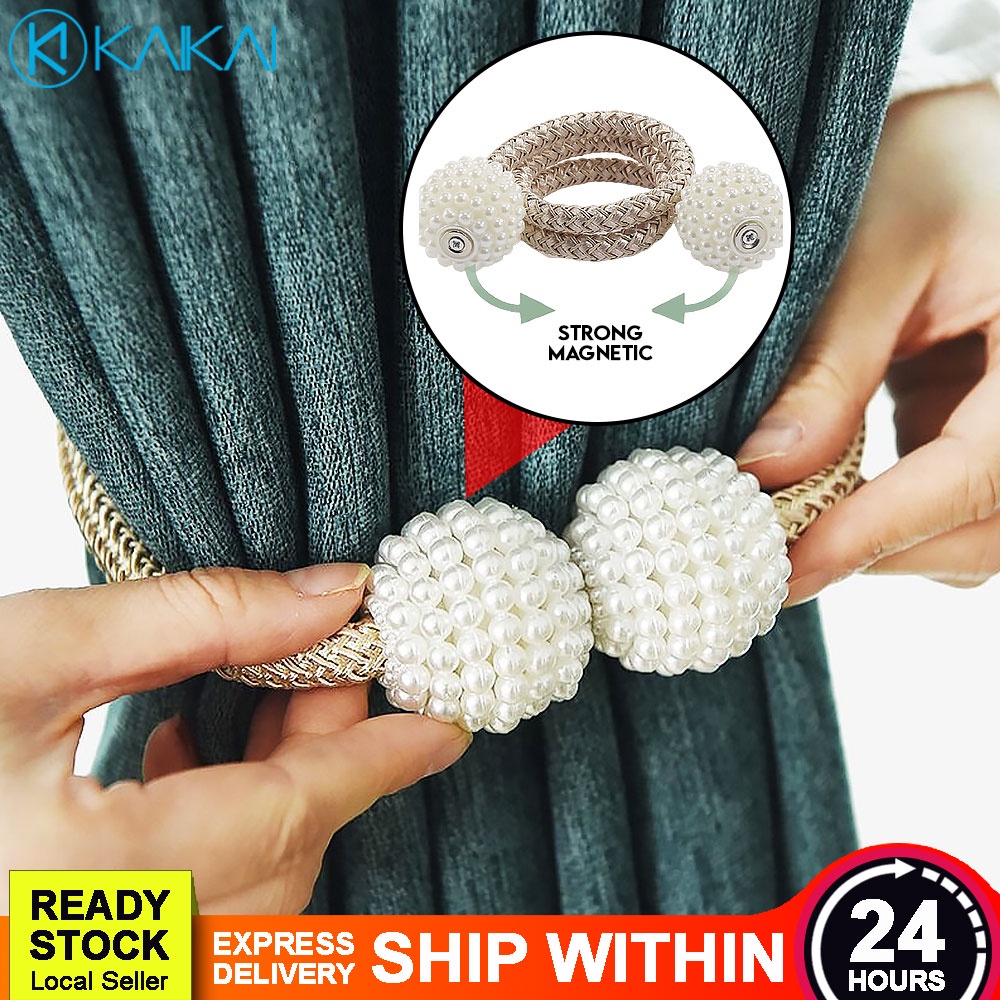🔥PROMO🔥 Magnetic Binding Curtain Belt Curtain Tie Hanging Ball Buckle ...