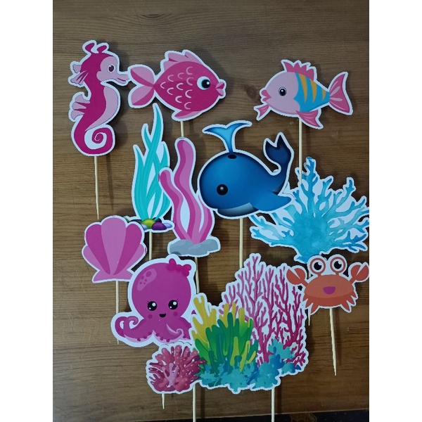 OCEAN SEA ANIMAL CAKE TOPPER | Shopee Malaysia