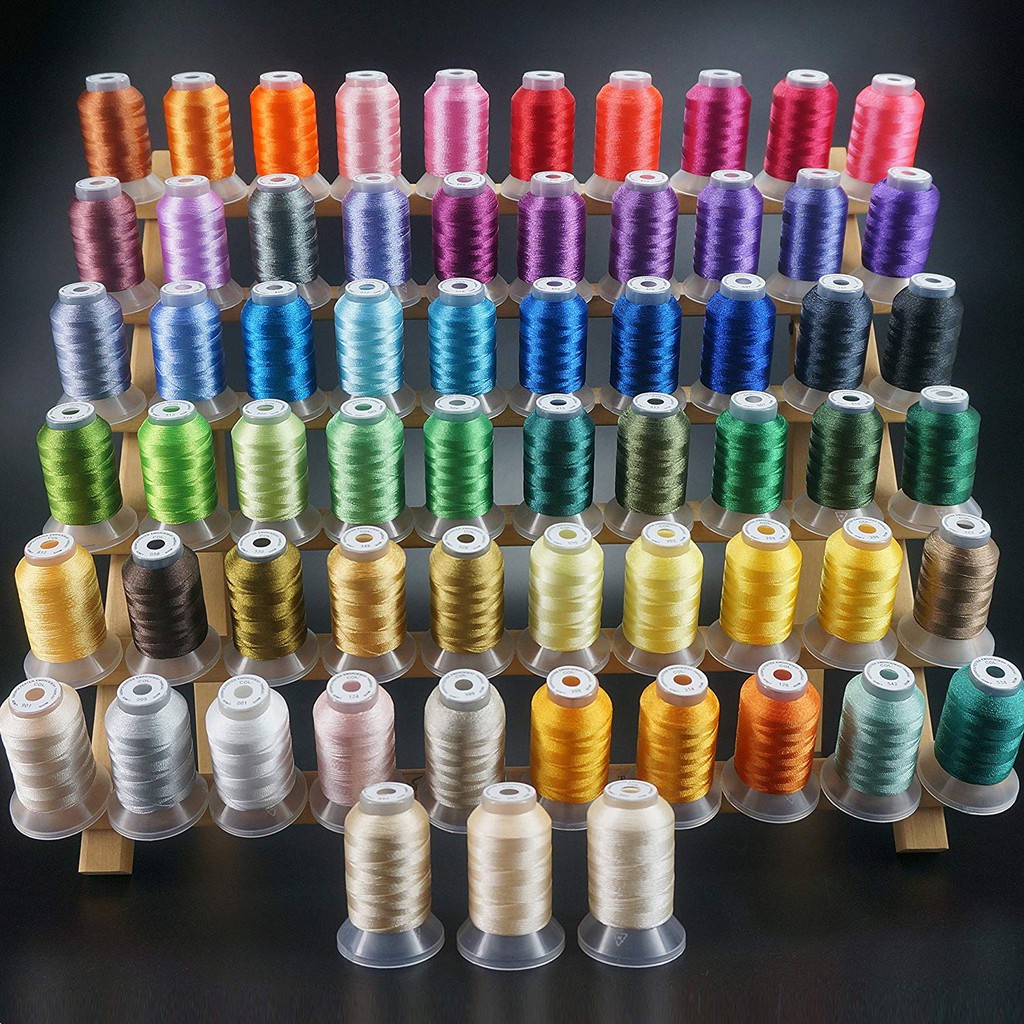 New brothread 63 Brother Colors Polyester Embroidery Machine Thread Kit ...