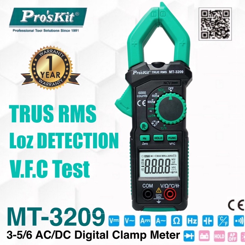 ProsKit MT-3209 AC/DC Digital Clamp Meter (NEW & ORI PROSKIT) | Shopee Malaysia