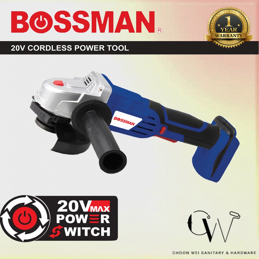 NEW BOSSMAN 20V Cordless Angle Grinder 4 ( SOLO MACHINE ONLY ) BAG105 ...