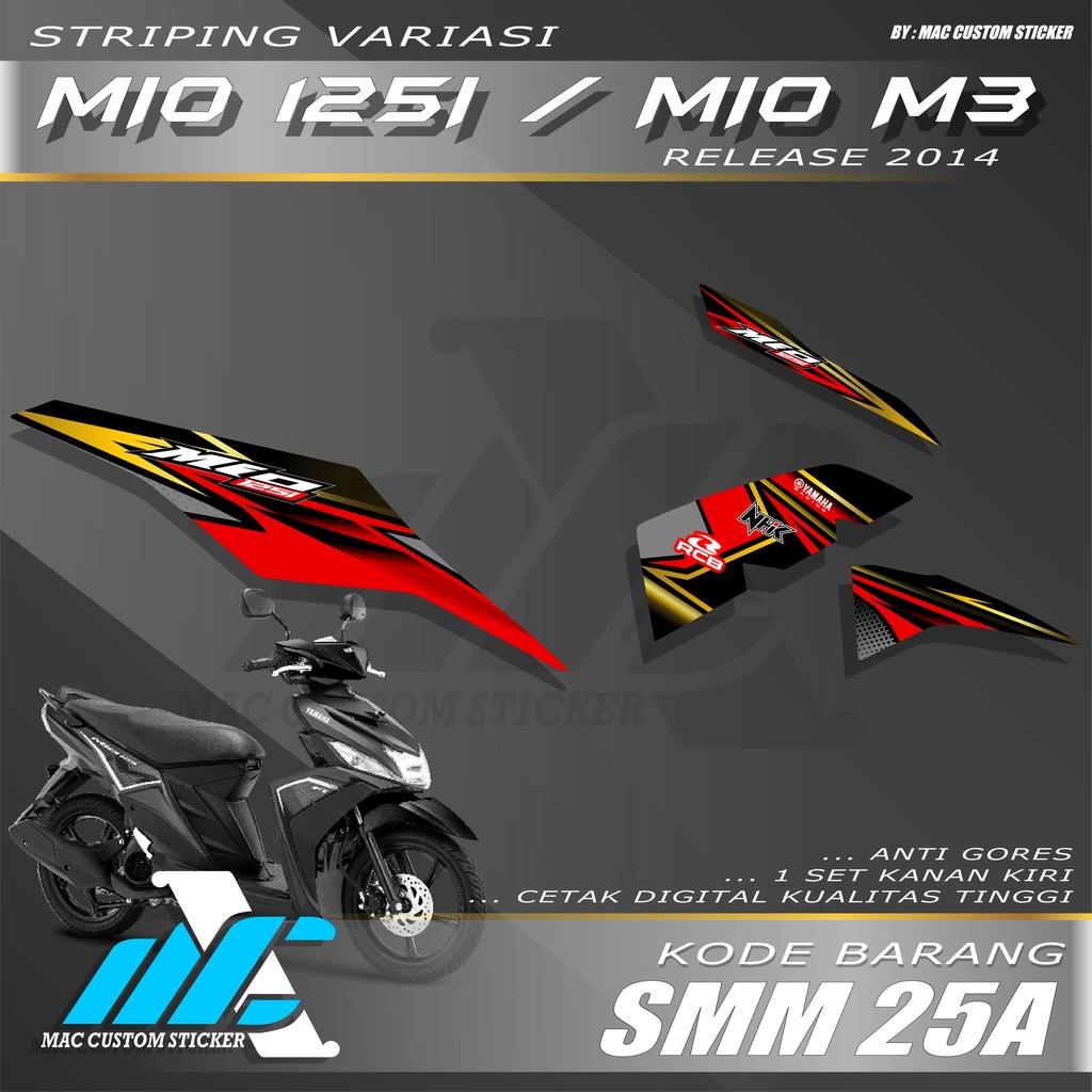 Striping Variation YAMAHA MIO 125i/MIO M3 - SMM 25smm | Shopee Malaysia