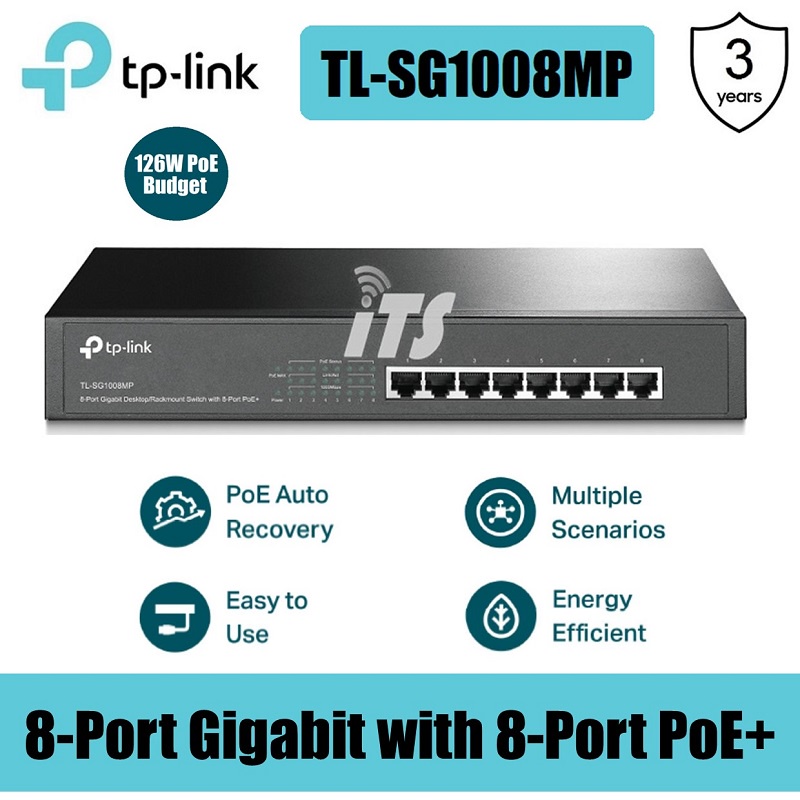 TP-Link 8-Port Gigabit Switch with 8-Port PoE+ (TL-SG1008MP) | Shopee ...