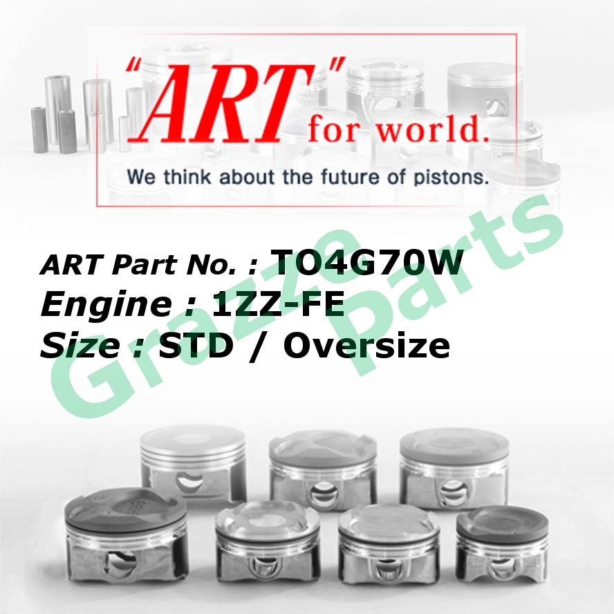 ART Piston Set TO4G70W for Toyota Altis 1.8 Wish 1.8 ZZE122 ZZE142 ZNE10 1ZZ-FE (79.0mm ...