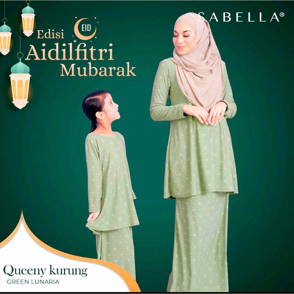 Baju Kurung QUEENY Green Lunaria By SABELLA | Shopee Malaysia