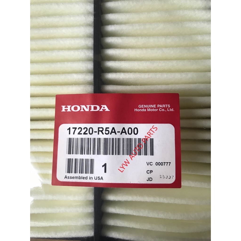Honda Genuine Air Filter Honda CR-V TOA/T0A 2.4cc (RM2) 17220-R5A-A00 ...