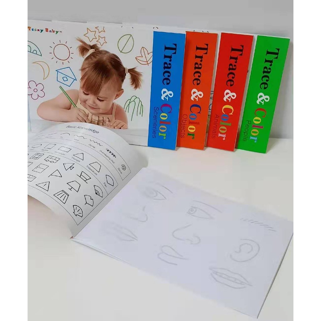 Trace and Color Book for kids Basic Knowledge | Shopee Malaysia
