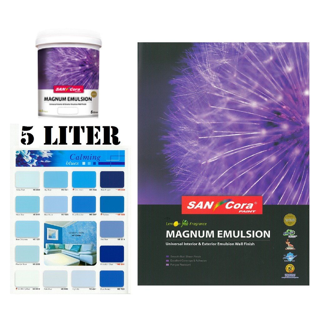5 Litre SANCORA Magnum Emulsion Interior Paints 5 Liter cat dalam rumah ...