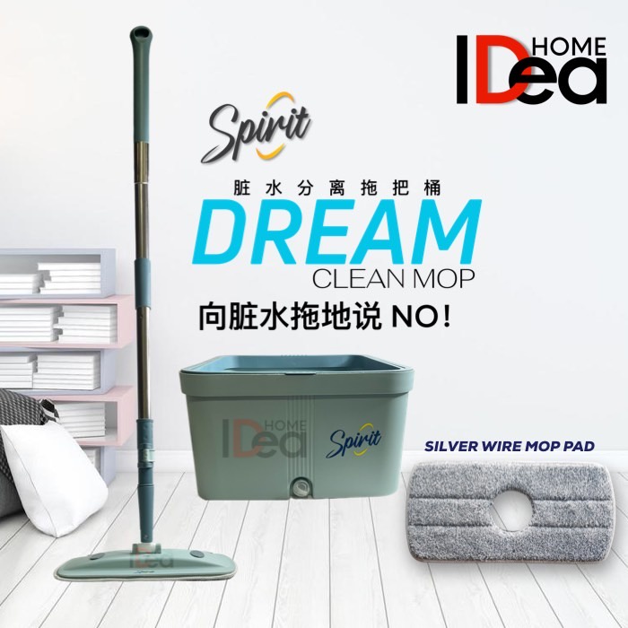 SPIRIT SquareSPIRIT Dream Clean Mop [ Square Mop ] Clean & Dirty Water ...