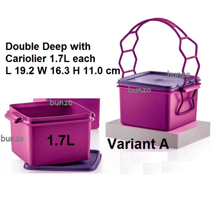 Tupperware Double Deep with Cariolier 1.7L each - 1set | Shopee Malaysia
