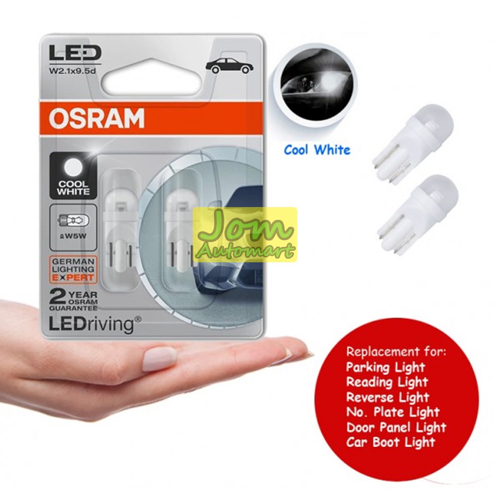 Osram T10 W5W Cool White LED Bulb 4090 6000K 12V (1Set 2pcs) | Shopee Malaysia