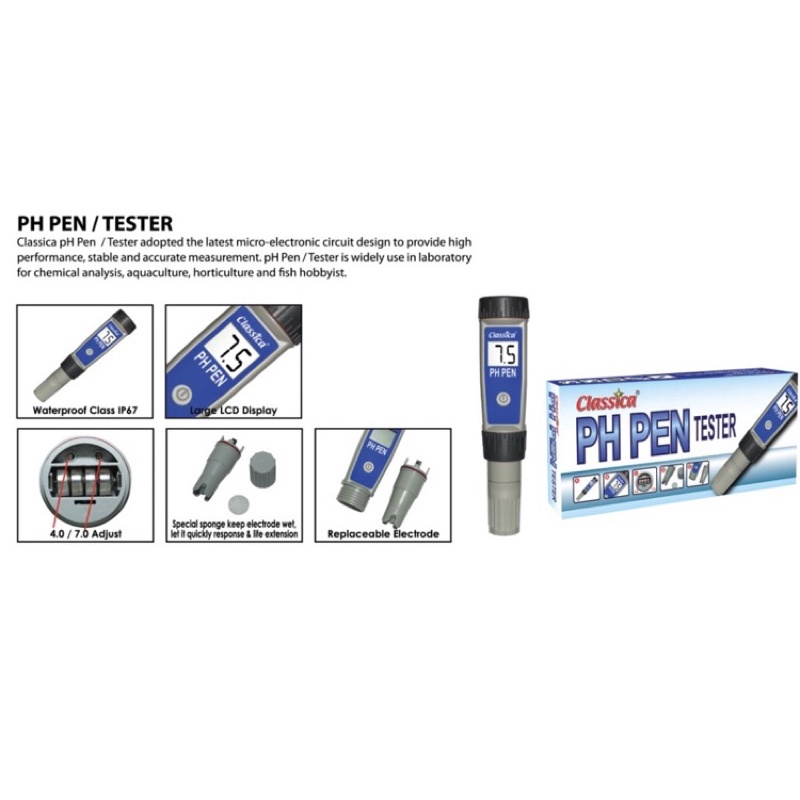 CLASSICA PH PEN / AQUARIUM PH TESTER | Shopee Malaysia
