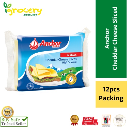 [Cheddar Choice] [Trusted Grocery] Anchor Cheddar Cheese Sliced (12pcs ...