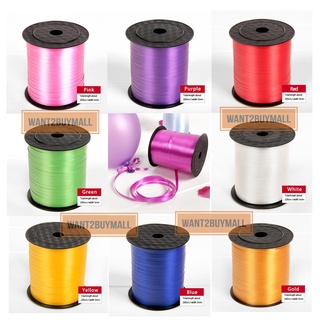 🇲🇾 🏆 100/250/500 Yards Roll Laser Plain Ribbon Balloon String Tied Rope ...