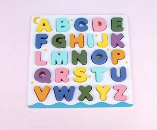 BOLEH ABC Puzzle, Wooden Alphabet Puzzle, Numbers Puzzle, 123 Puzzle ...