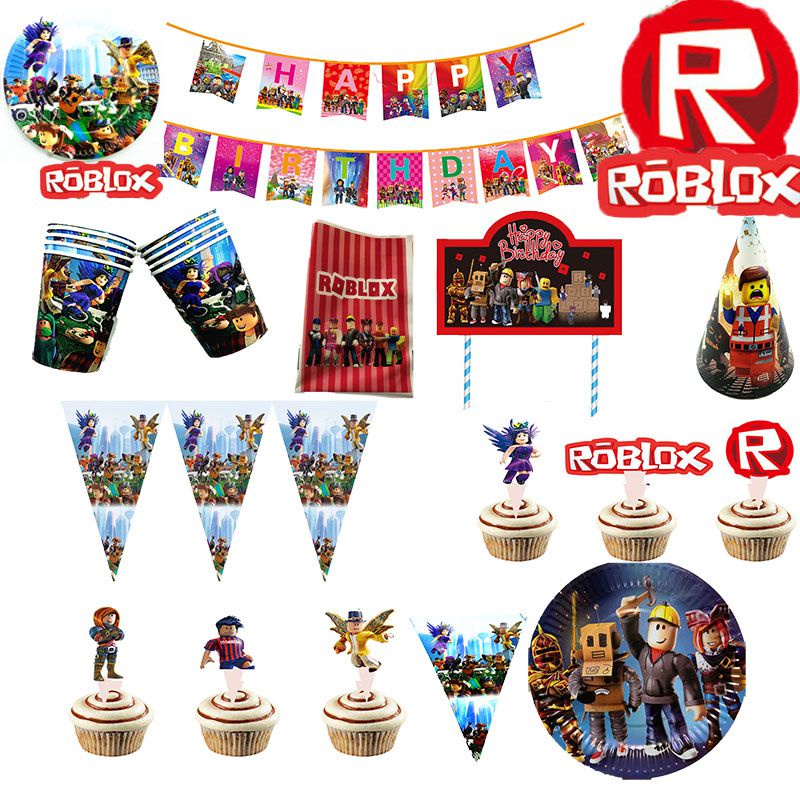 Enchanting Roblox Theme Party Supplies For Kids Birthdays Featuring ...