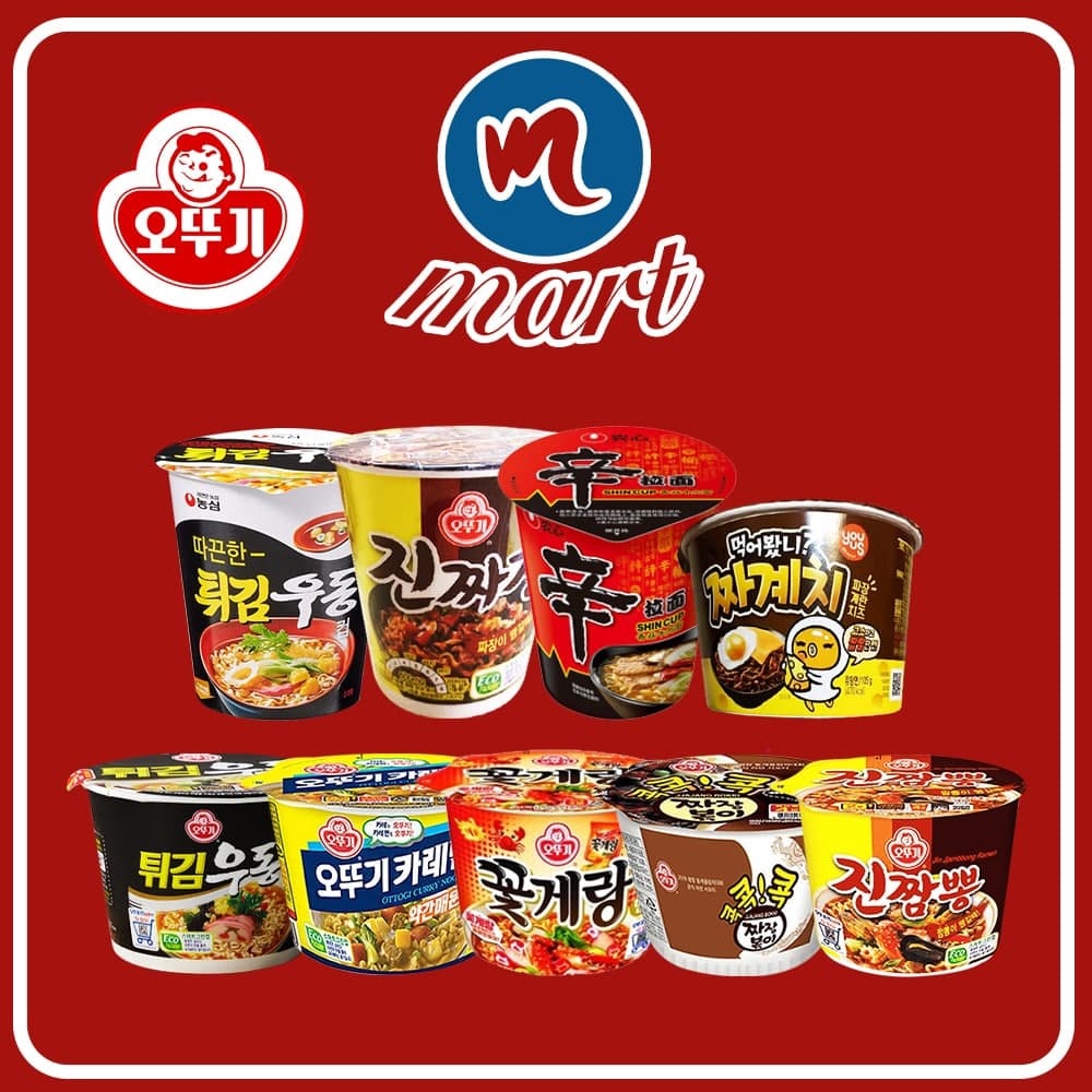 Korea Cup Ramen Noodle Ottogi Jjajang Bokki Curry Ramen Fried Udon 韩国杯面 ...