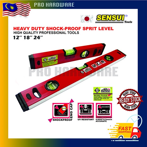 SENSUI Japan Aluminium Measuring Level Ruler / Heavy Duty Shock Proof ...