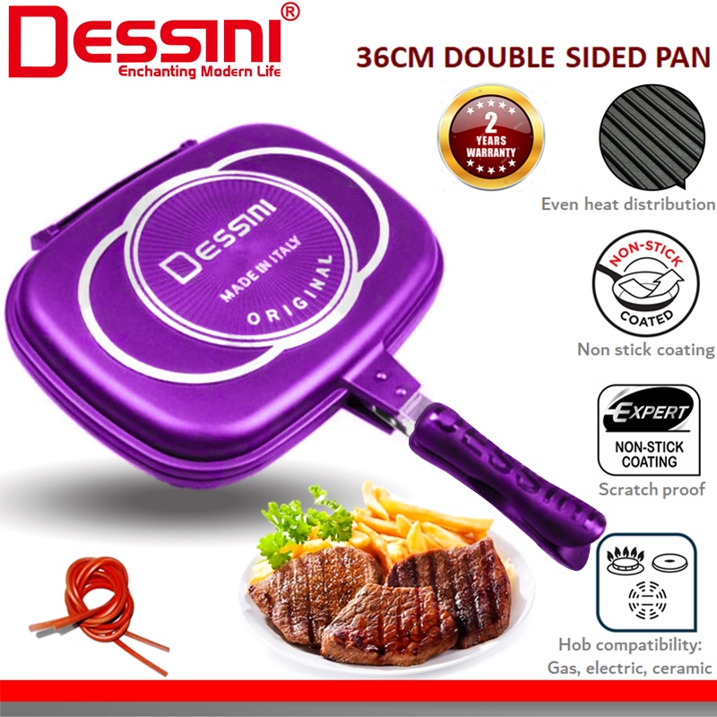 DESSINI ITALY DP-36 Granite Aluminium Non Stick Double Sided Pressure ...
