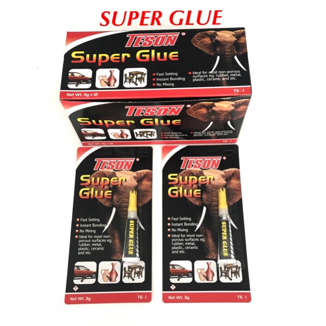TESON Super Glue / Elephant Glue / Gam 3 second / Gam 3 saat / Elephant ...
