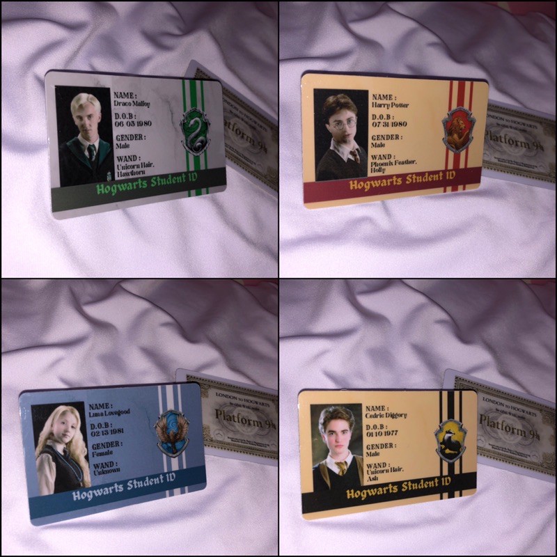 Harry Potter Id card, Draco, Cedric, Luna | Shopee Malaysia