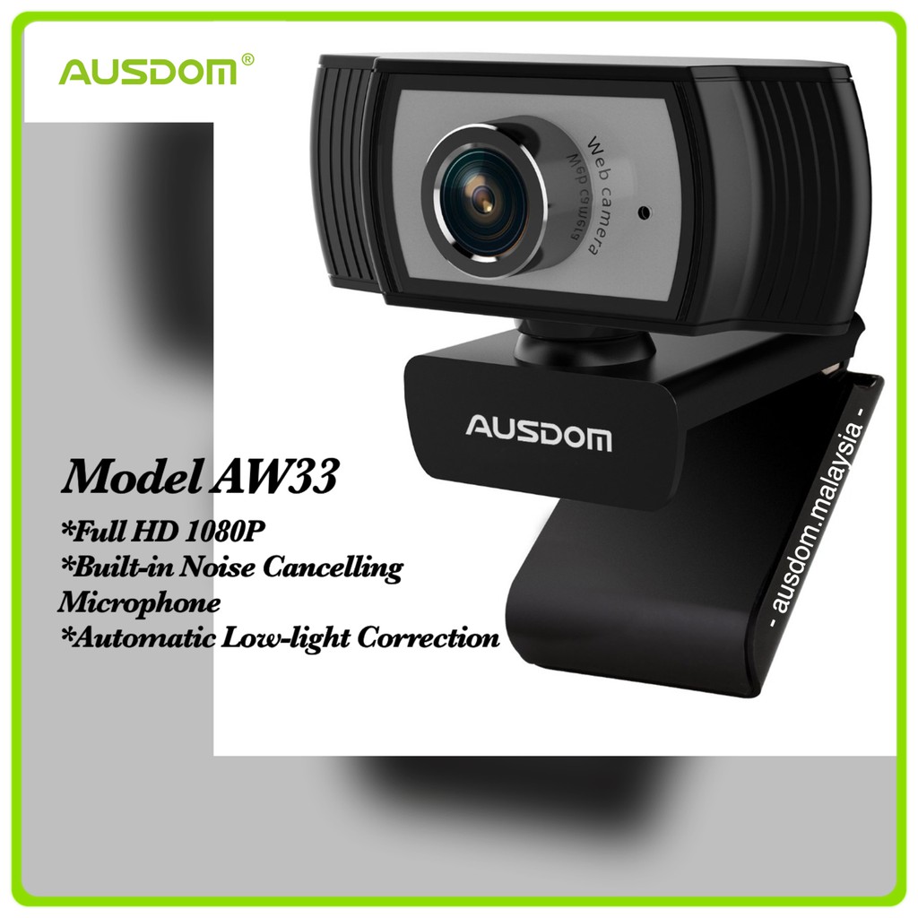 (Free Shipping)AUSDOM AW33 1080P Webcam For Steaming With Mic Zoom ...