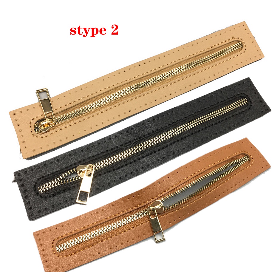 Leather Zipper Useful For Crochet Bag Hardware Soild Zipper Sewing ...