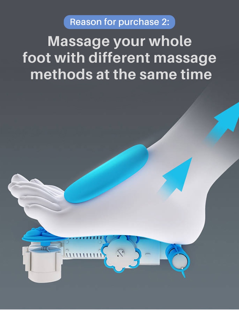 JINKAIRUI Electric Foot Massager Shiatsu Kneading Foot Massage Air ...