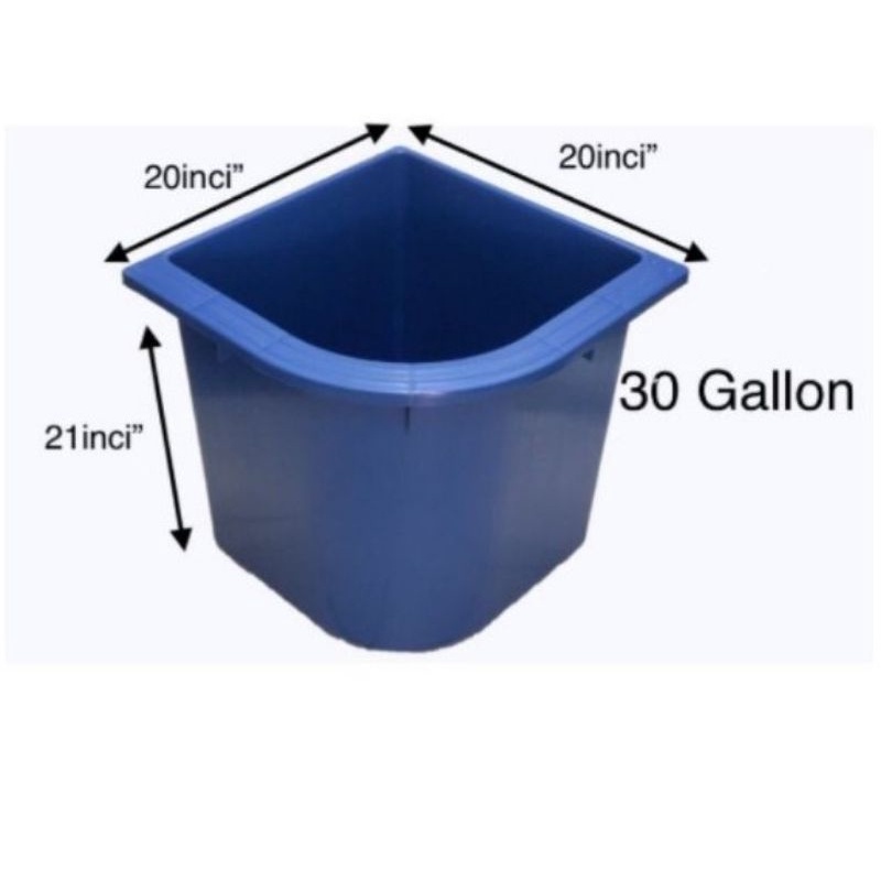 Tempayan/30 Gallon 50gallon Kolah Air Mandi/Polymate Water Tub/Kolam ...