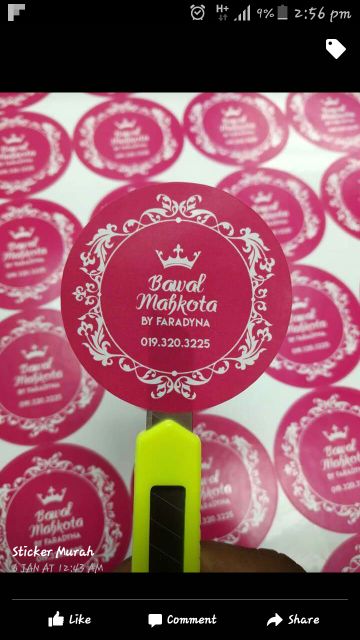 STIKER SAIZ 3CM LABEL PRODUK WITH FREE DESIGN | Shopee Malaysia