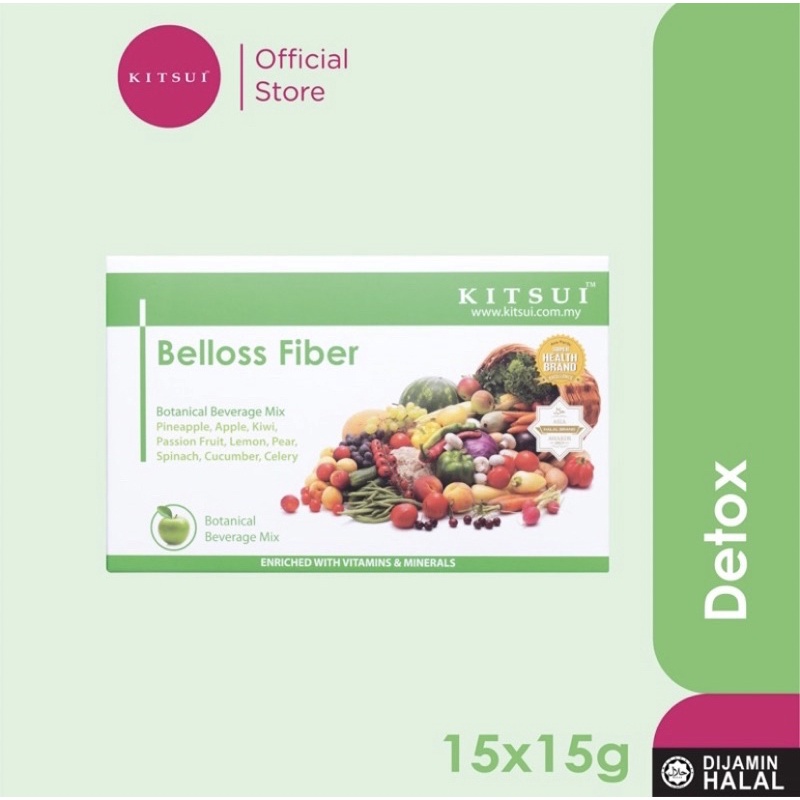 Kitsui Bellos Fiber belly loss fiber 15sachet/box | Shopee Malaysia