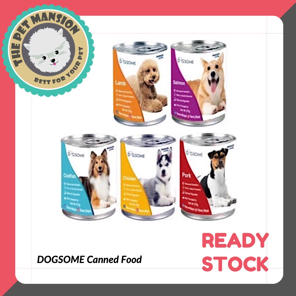 DOGSOME Dog Can Food Chicken Cod Fish Lamb Salmon (375g) | Shopee Malaysia