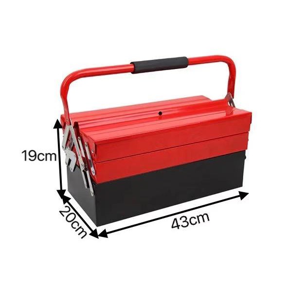 Public 3 Layer Tool Box Storage Organizer Cantilever Metal Tool Box ...