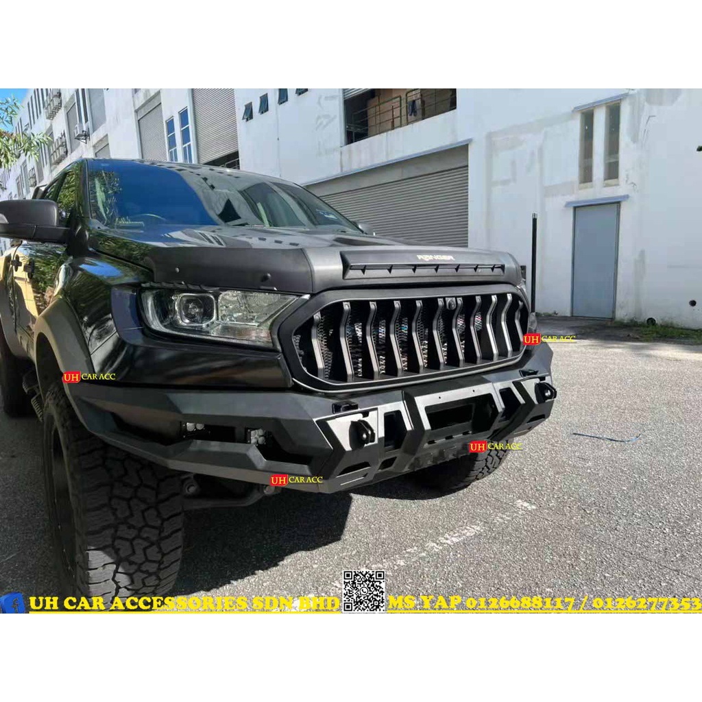 FORD RANGER T7 T8 RAPTOR FORCE V2 STEEL FRONT BUMPER BULL BAR BESI ...