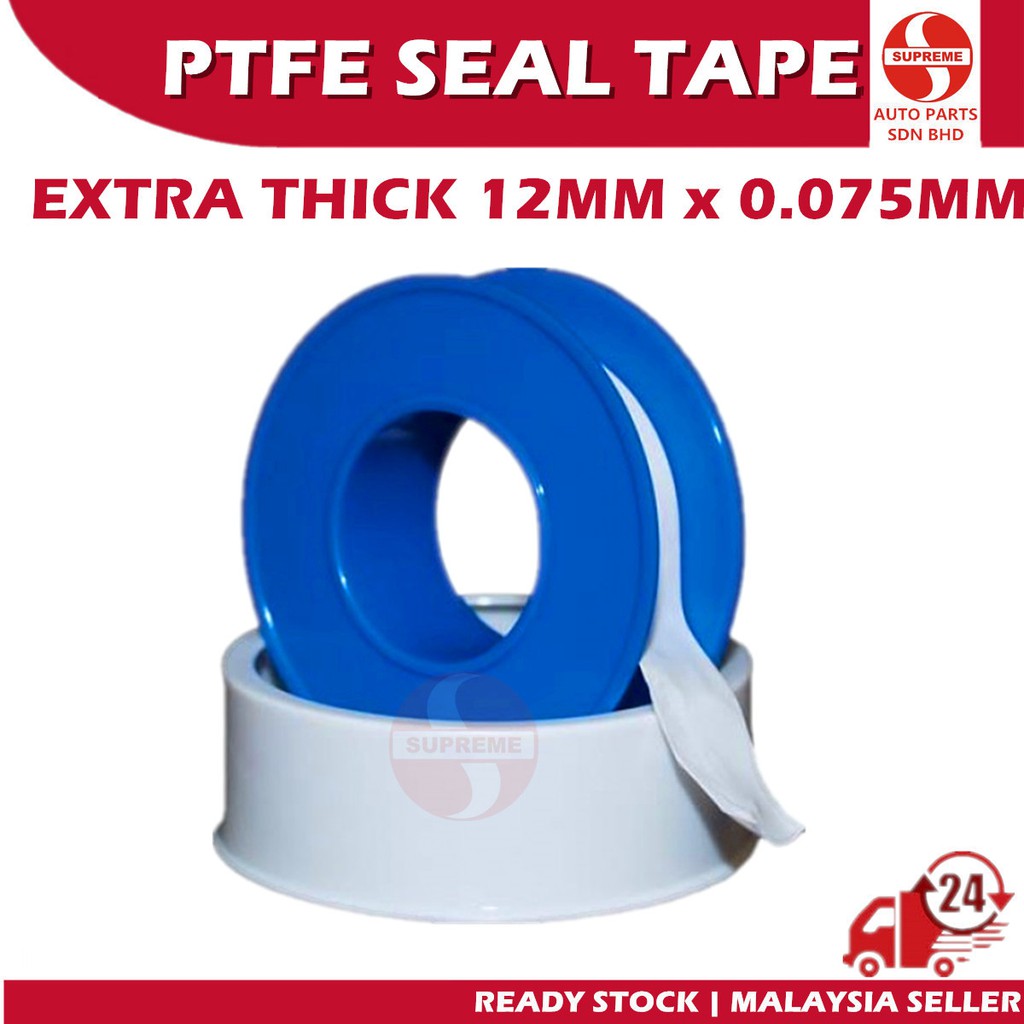S2U 12MM x 0.075MM PTFE Thread Seal Tape White P.T.F.E. Seal Tape Putih ...