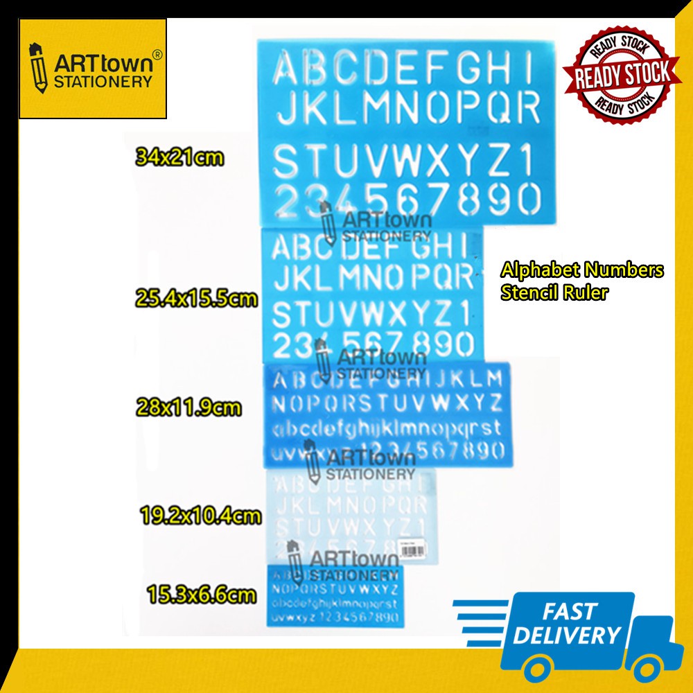 Alphabet Numbers Stencil Ruler ABC / 123 (ready stock) | Shopee Malaysia