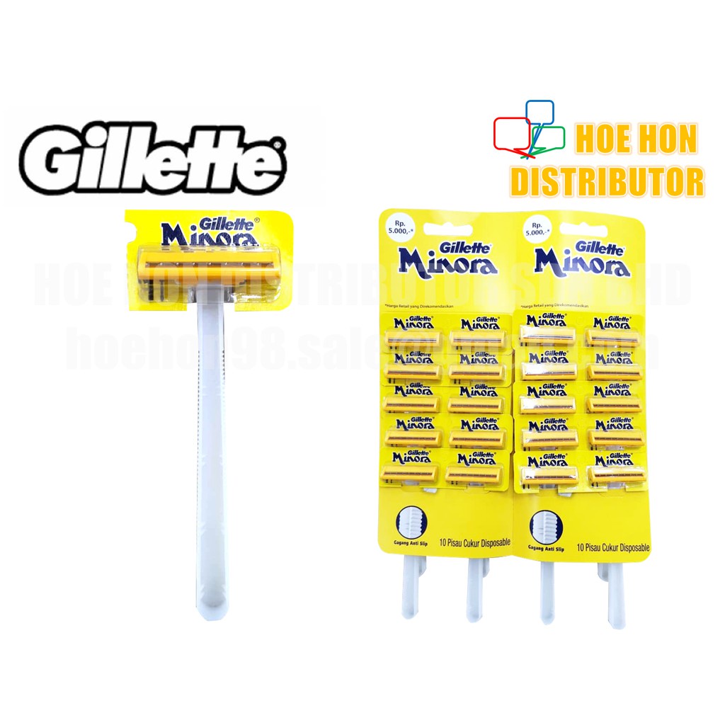 Gillette Minora Twin Blade Disposable Razor | Shopee Malaysia