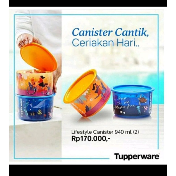 Tupperware snack jar / Lifestyle canister contains 2 tupperware ...