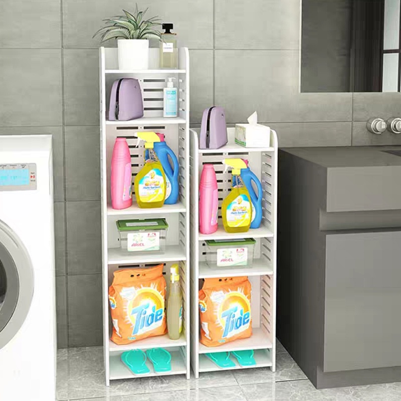 Bathroom multilayer floor rack toilet shampoo laundry detergent storage ...