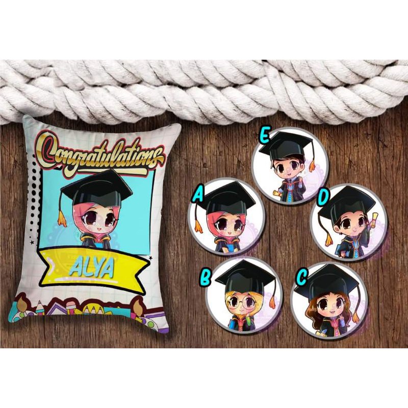 Bantal Graduation (boleh letak gambar sendiri) | Shopee Malaysia