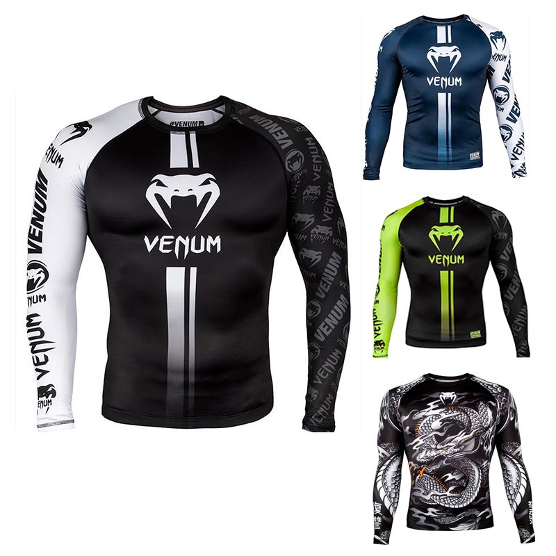 MMA Venom Tights Long-Sleeved Tops Sports Workout Shirt Clothes UFC ...