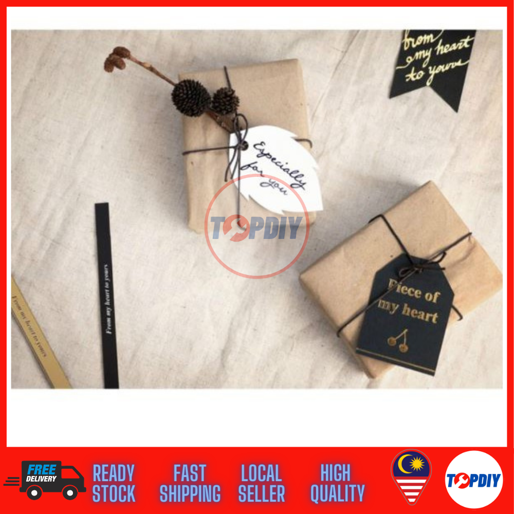 20pcs Zakka Kraft Paper Wedding Decor Packaging Seals Labels Gift Happy ...