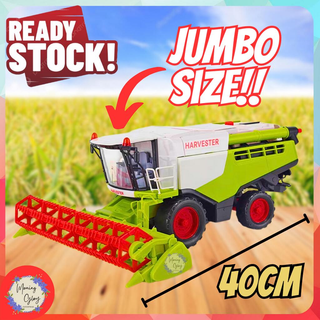 JUMBO SIZE Farm Tractor Harvester Toy Mainan Mesin Padi (Ready stock ...