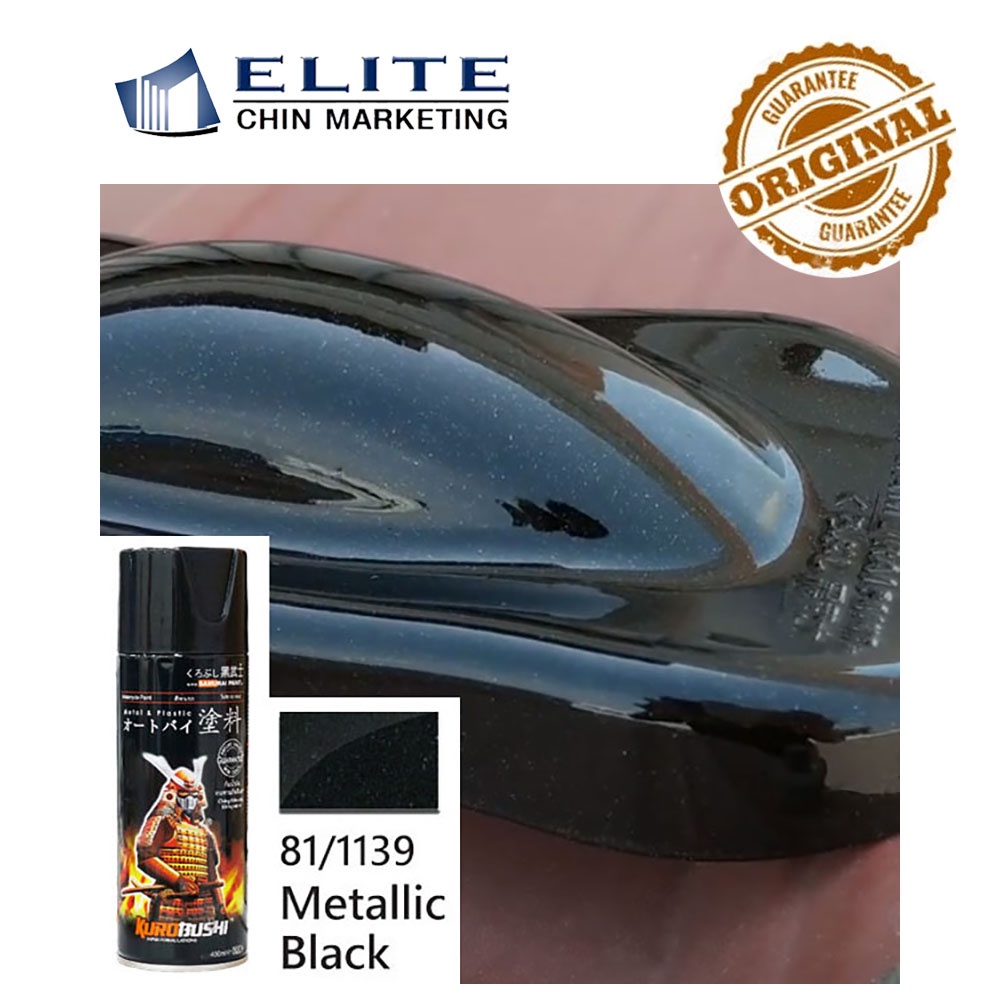 Samurai 81 Metallic Black Samurai Spray Paint Metalic Color/Hitam Kilat ...