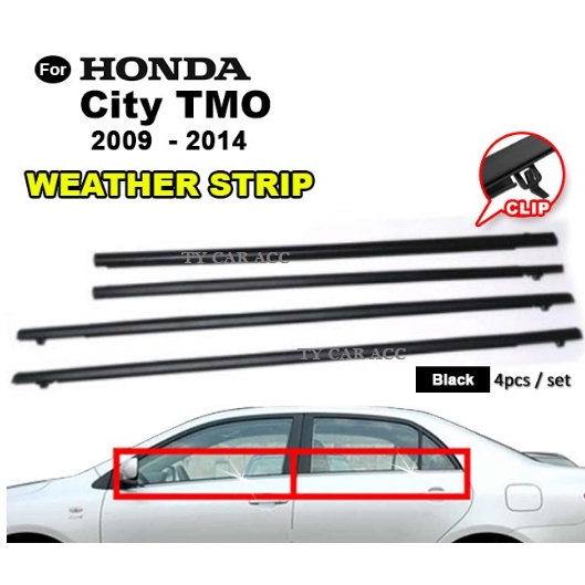 Original BLACK HONDA CITY TMO 2009 - 2014 Car Outside Window Moulding ...