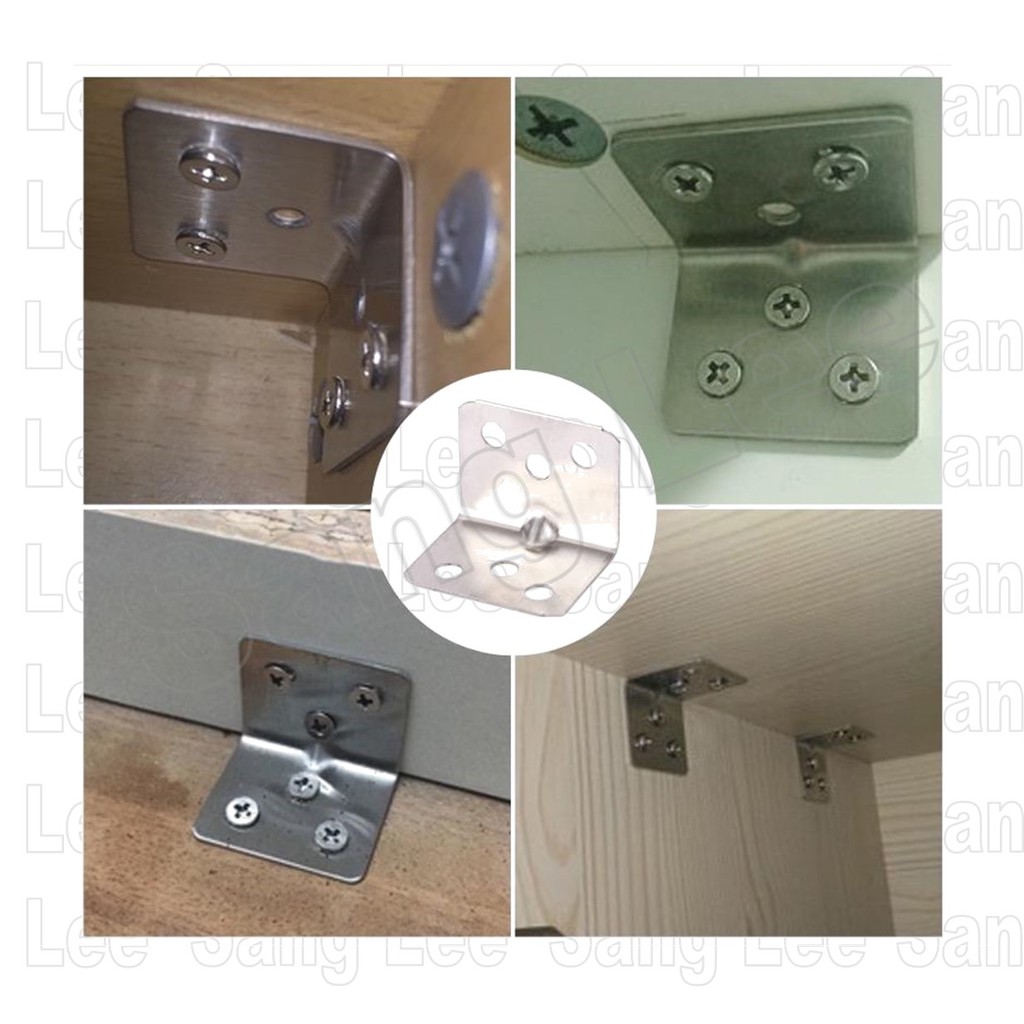 6 holes L Shaped Bracket Corner Joint Brace 90° Angle Shape Shelf ...