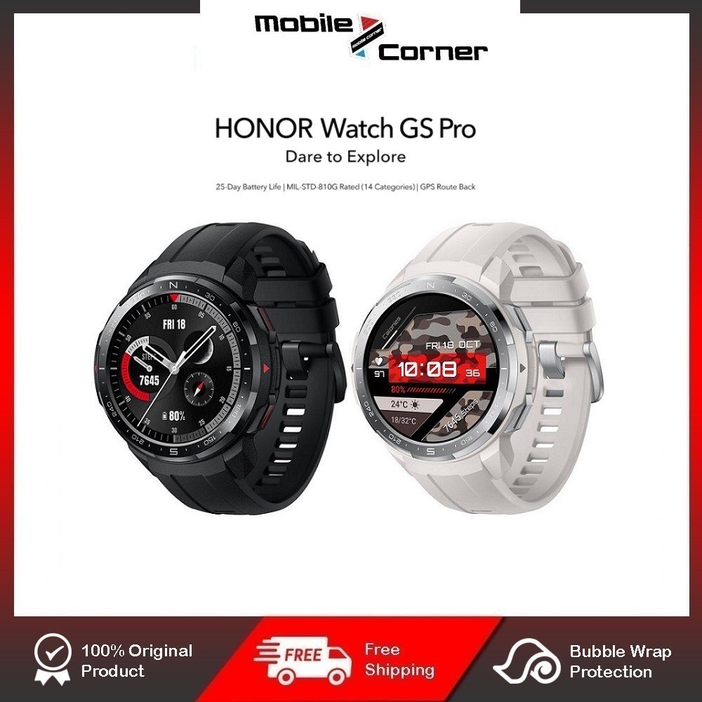 (Malaysia Set) Honor Watch GS Pro Smartwatch (25-Day Battery Life | MIL-STD-810G Rated (14 ...