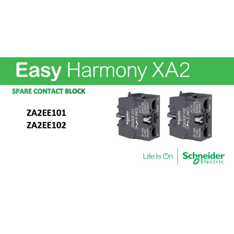 SCHNEIDER Spare Contact Block ZA2EE101 ZA2EE102 normally open close for ...